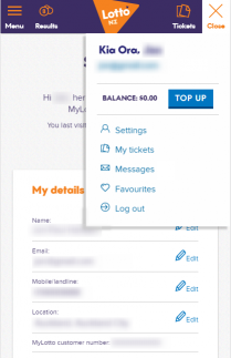 The Official Lotto NZ website